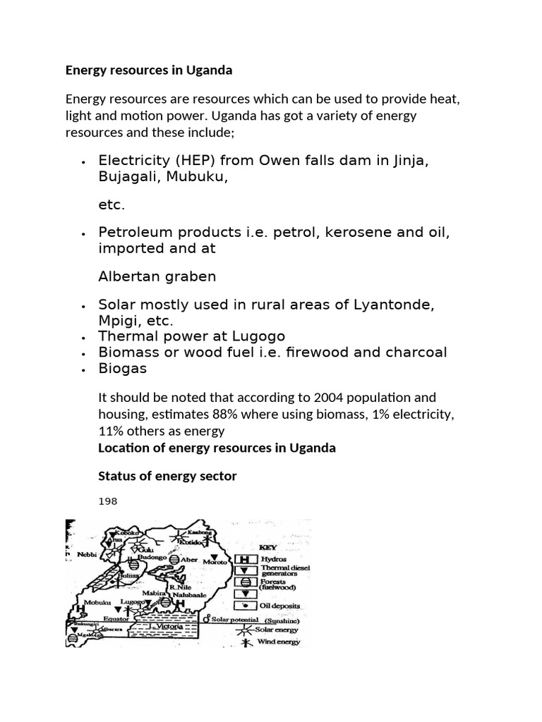 Energy Resources Overview in Uganda | PDF | Energy Industry | Uganda
