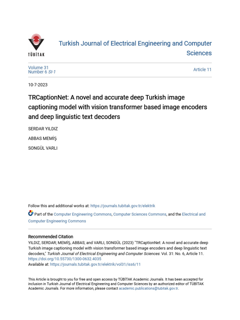 Turkish Journal of Electrical Engineering and Computer Turkish Journal ...