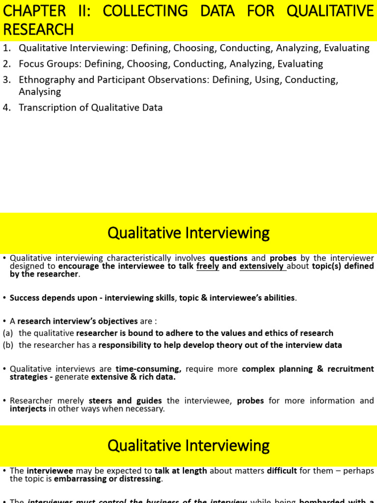 Chapter 2 | PDF | Focus Group | Qualitative Research