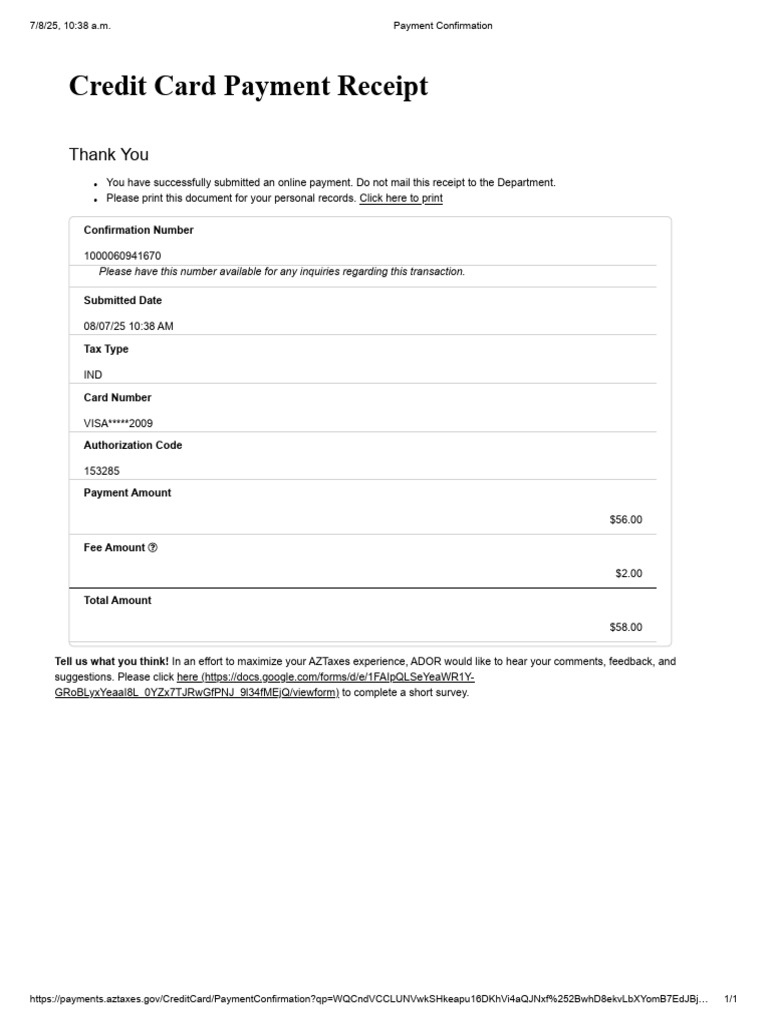 Payment Confirmation | PDF