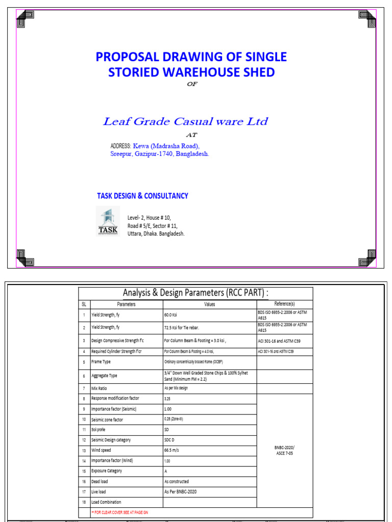 1.3 Warehouse Shed Drawing for Leaf Grade Casualwear Ltd | PDF ...