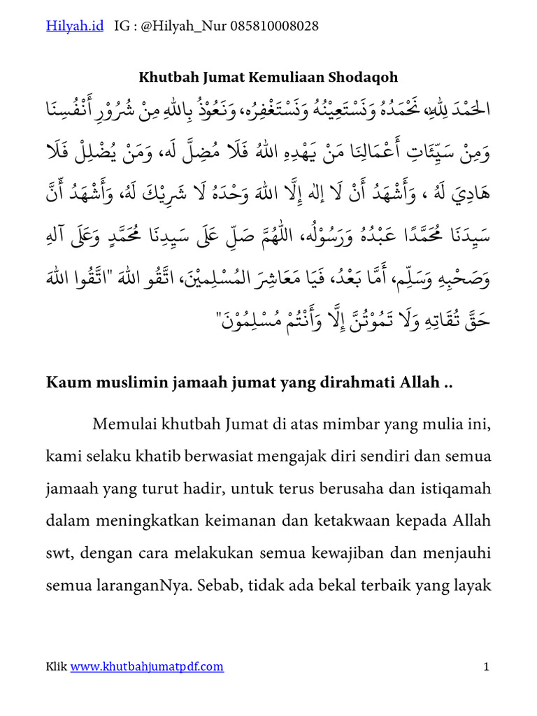 56 Kemuliaan Shodaqoh | PDF