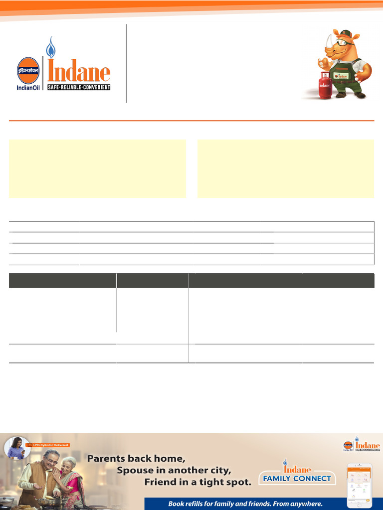 Indane Gas Bill Format and Details | PDF | Invoice | Liquefied ...