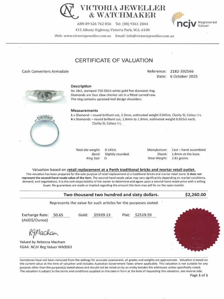 Jewellery Valuation 1000110677 | PDF | Valuation (Finance) | Real ...