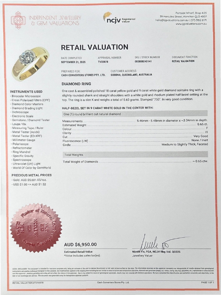 Jewellery Valuation 1000110685 | PDF | Diamond | Native Element Minerals