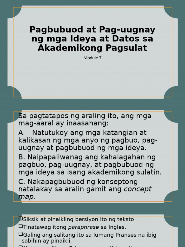1st Module 7 | PDF