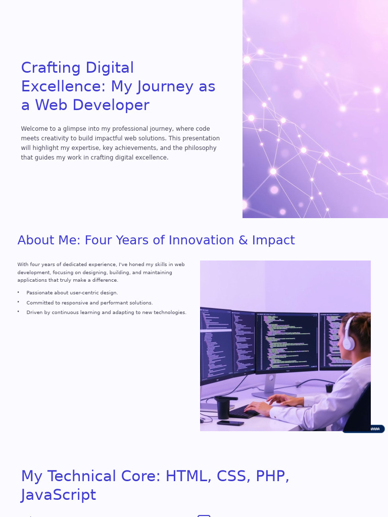 Web Developer Journey & Expertise | PDF | Information Technology ...