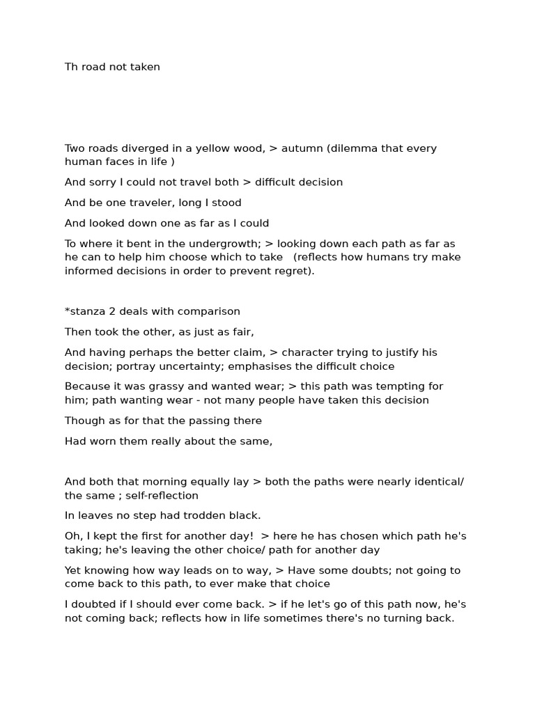 TH Road Not Taken | PDF