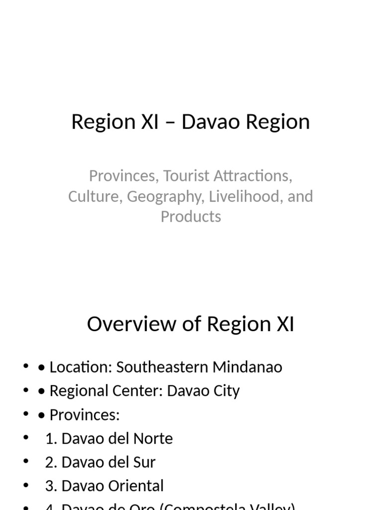 Explore Davao Region XI: Culture & Attractions | PDF