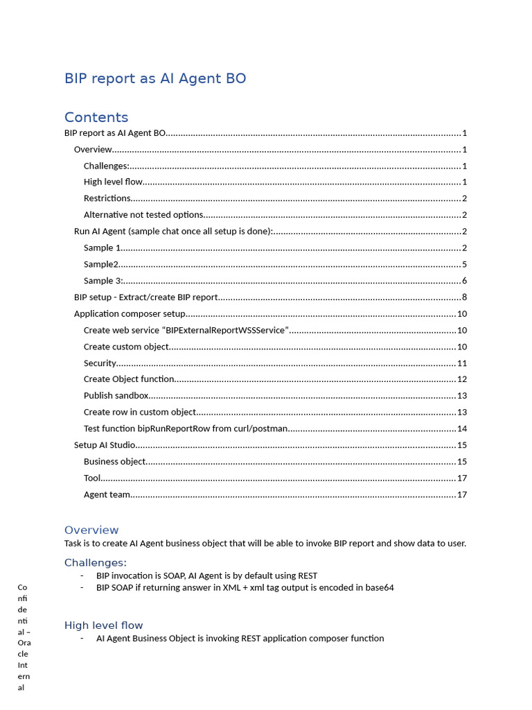 BIP Report As AI Agent BO | PDF | Parameter (Computer Programming) | Xml