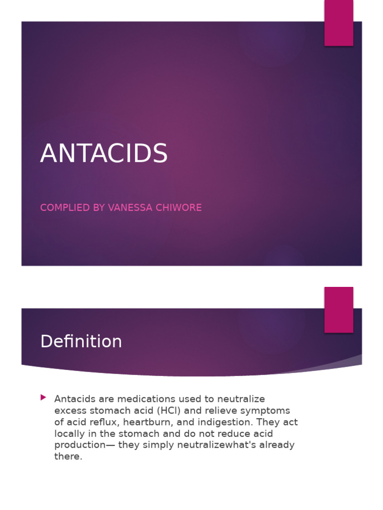 Antacids: Uses, Ingredients, and Effects | PDF