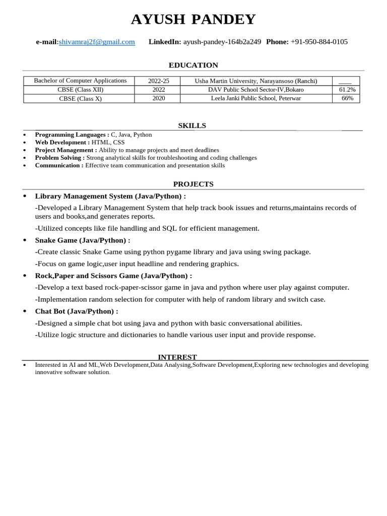 Ayush Pandey ( | PDF