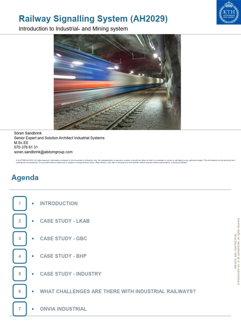 Industrial Railway Signalling Overview | PDF | Train | Rail Transport