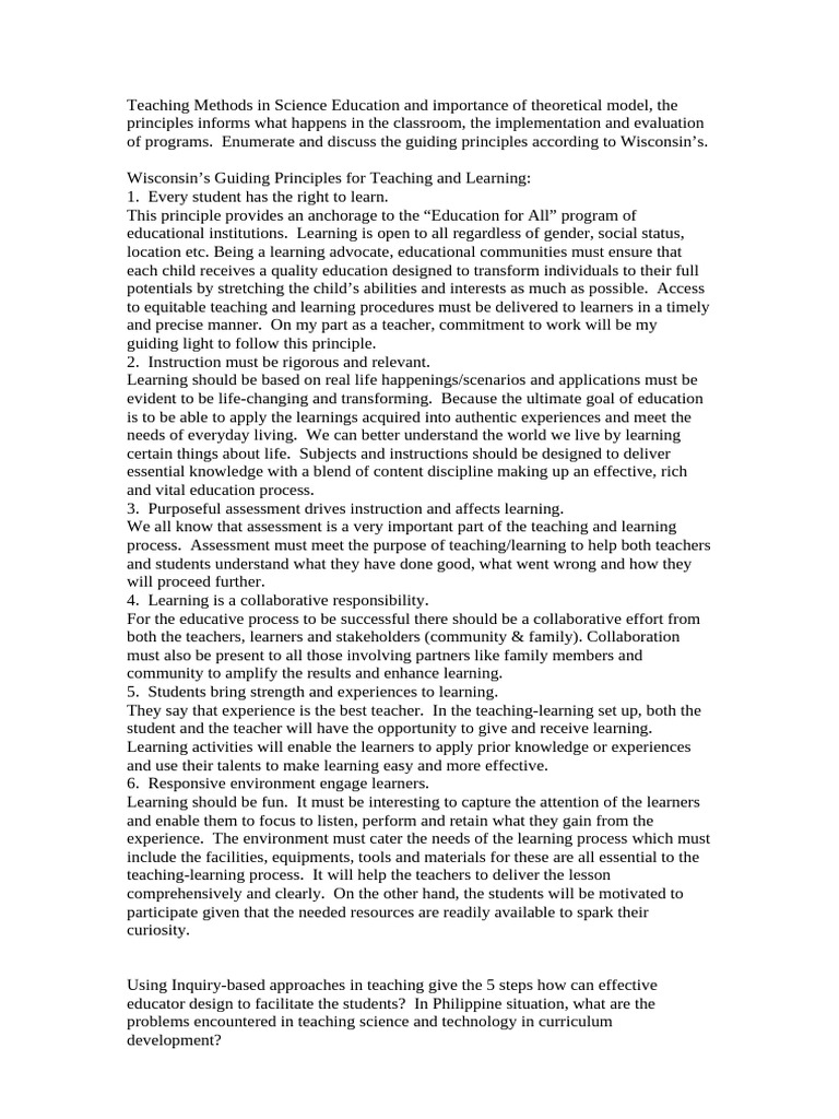 Compre Exam in Strategies in Teaching Science | PDF | Educational Assessment | Learning