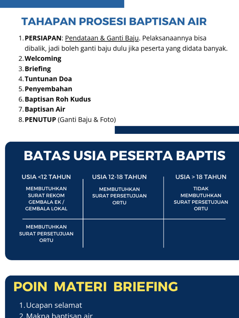 Proses Baptisan Air: Panduan Lengkap | PDF