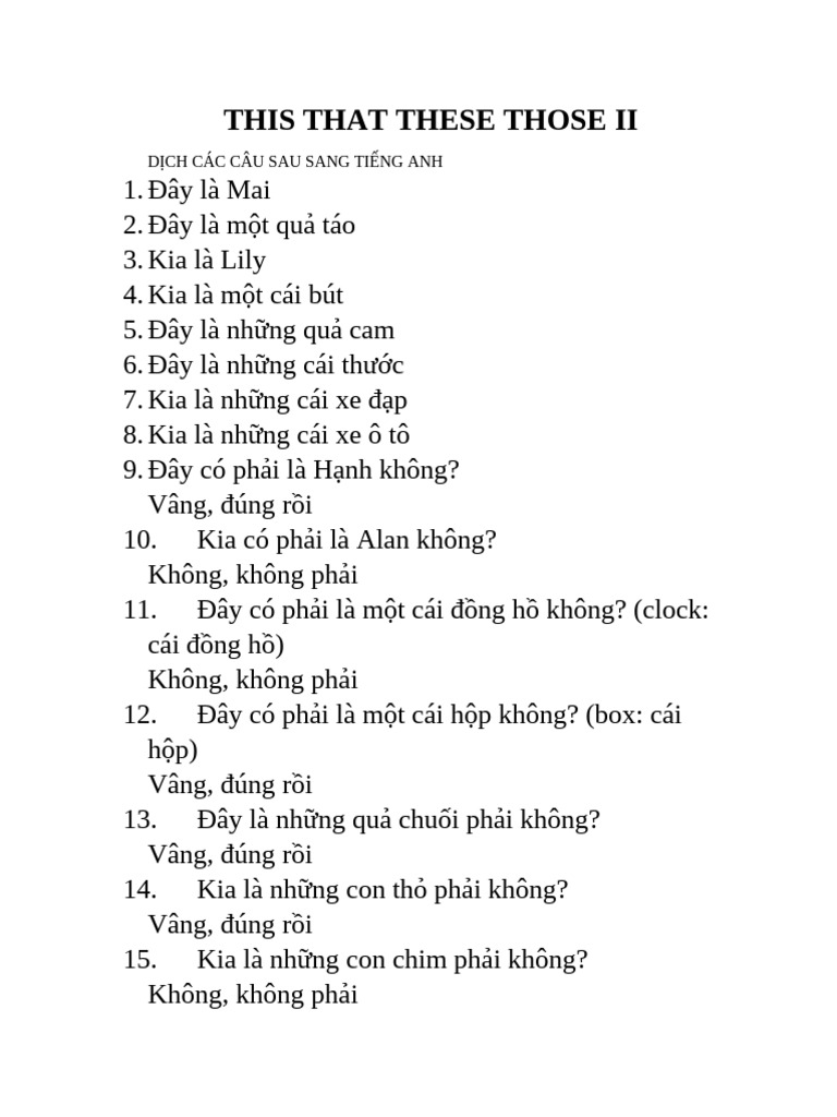 This That These Those II | PDF