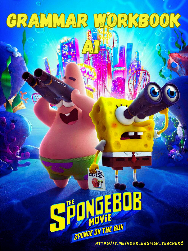 Workbook - Present Simple and Continuous - With SpongeBob | PDF