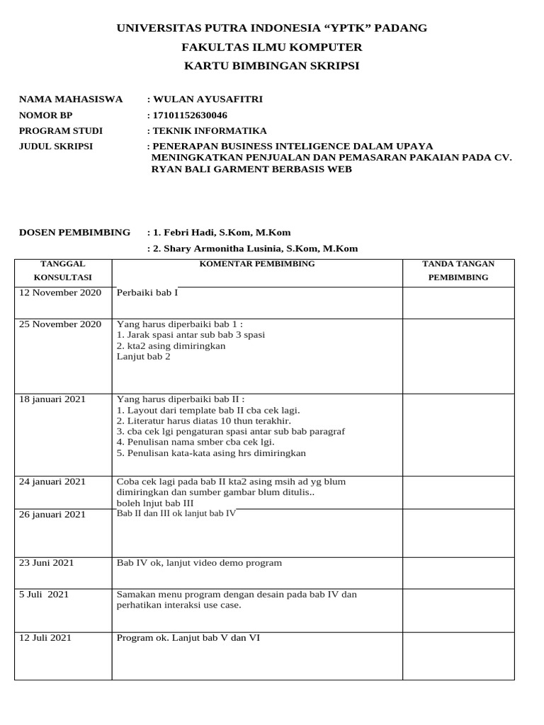 Surat Bimbingan Pak Febri | PDF