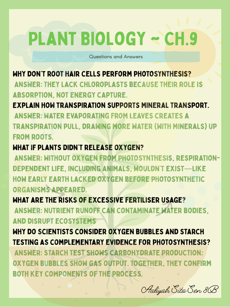 Green and Peach Organic Natural Plant Cell Biology Poster | PDF
