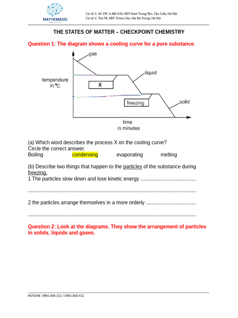 States of Matter: Chemistry Checkpoint | PDF | Evaporation | Liquids