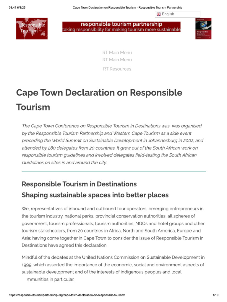 12 Cape Town Declaration | PDF