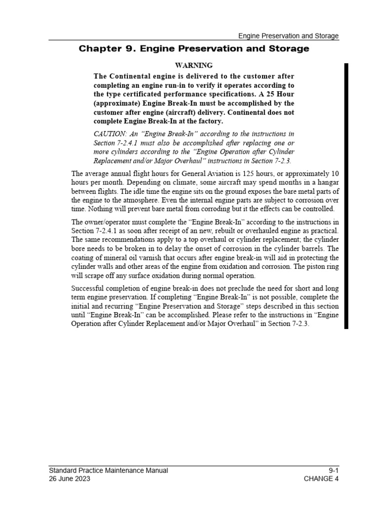 Engine Preservation and Storage | PDF | Turbocharger | Engines