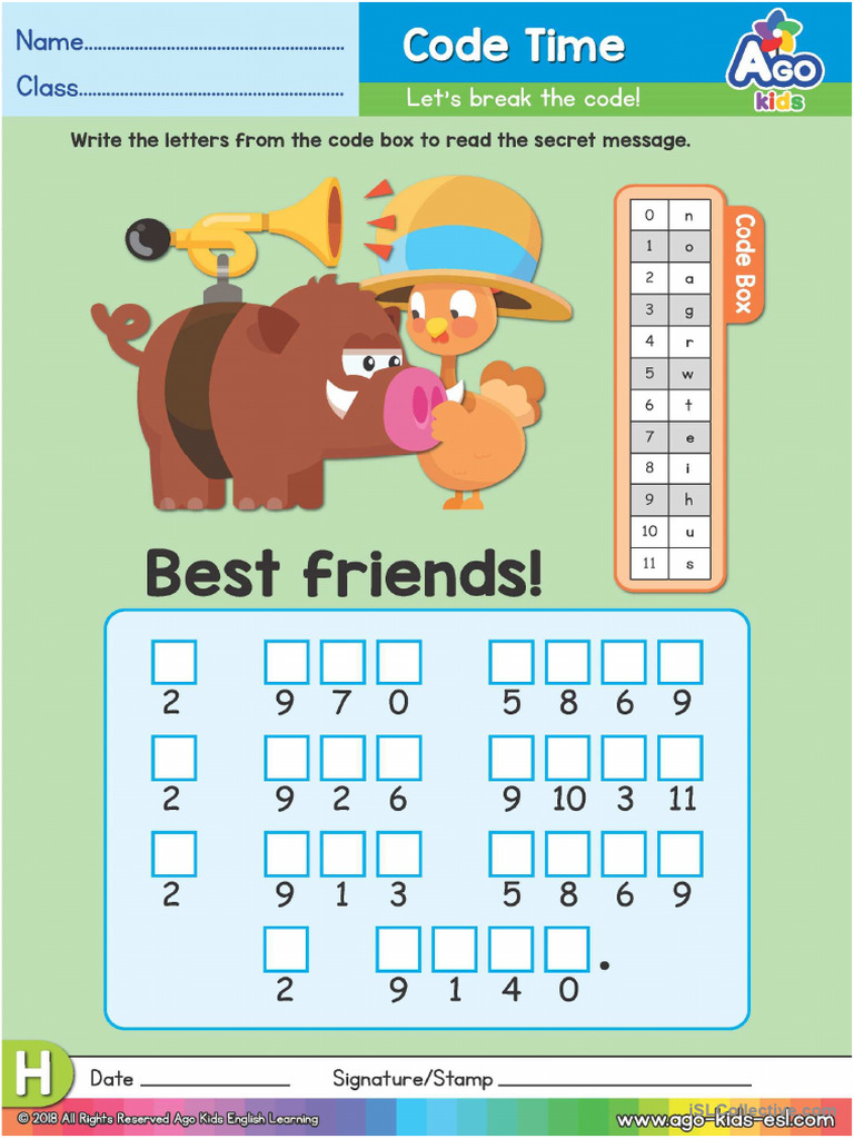 Alphabet Decoder Worksheet - The Letter H | PDF