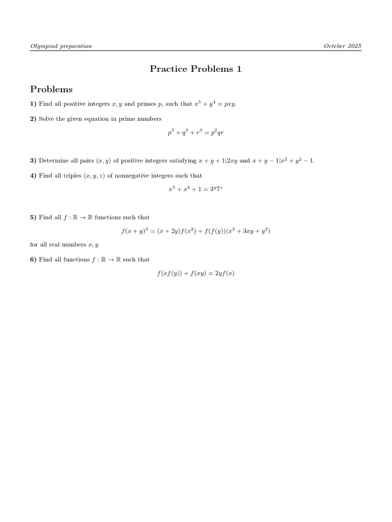 Practice Problem 1 | PDF