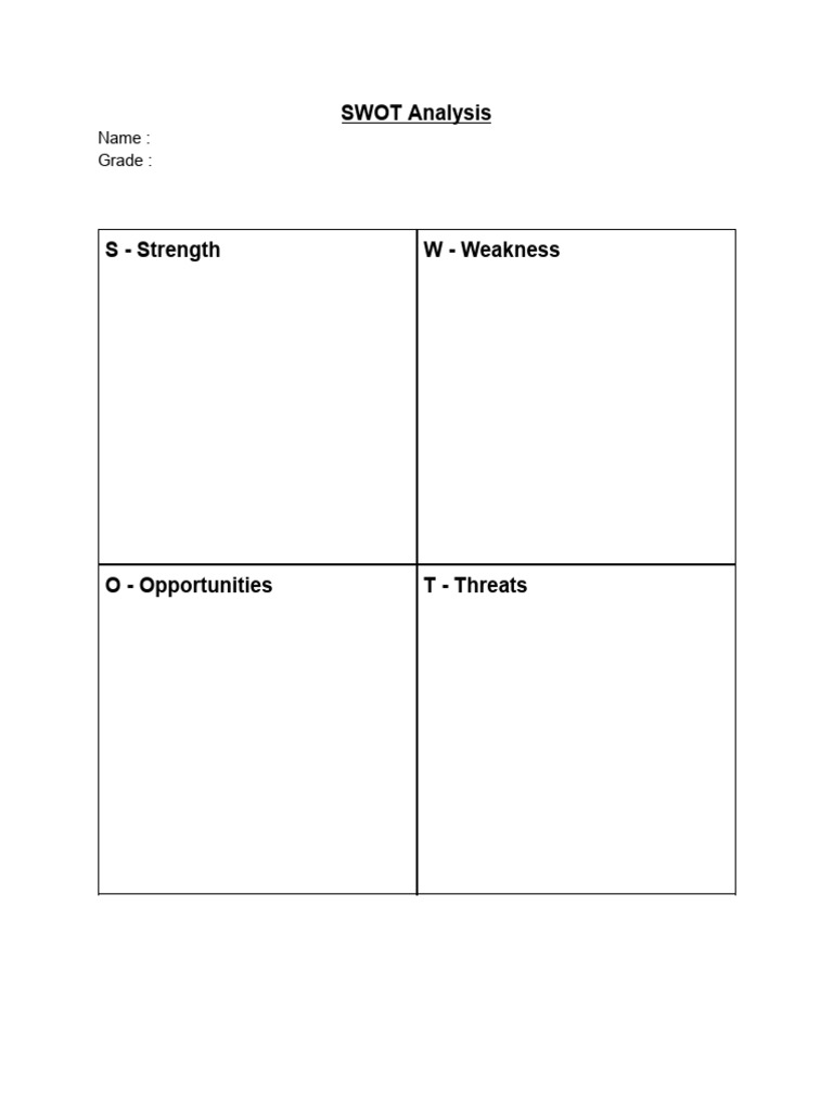 SWOT Analysis | PDF