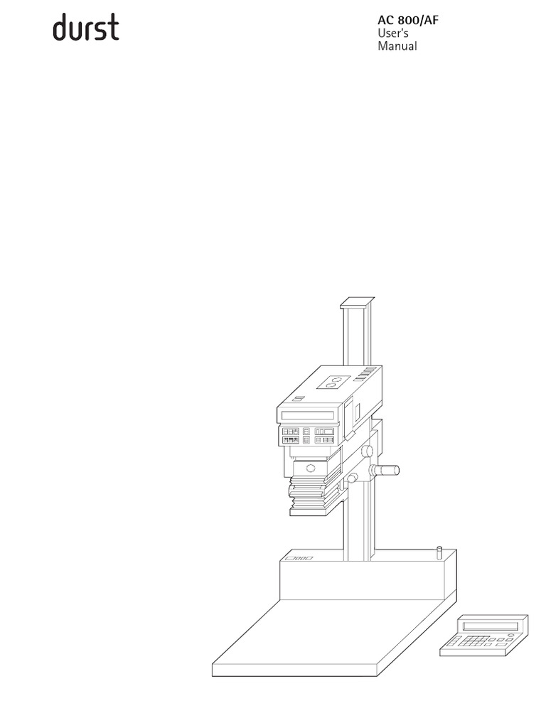 DURST AC 800 - AF User S Manual | PDF | Exposure (Photography) | Mains ...