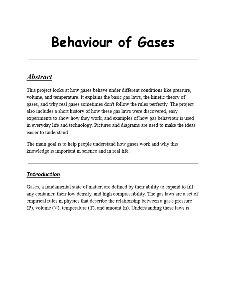 Understanding Gas Behavior and Laws | PDF | Gases | Temperature