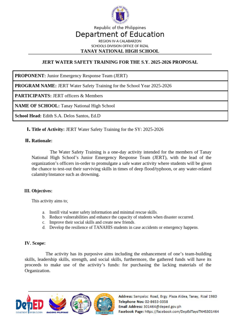 Water Safety Training Jert | PDF | Seasons | Weather Events
