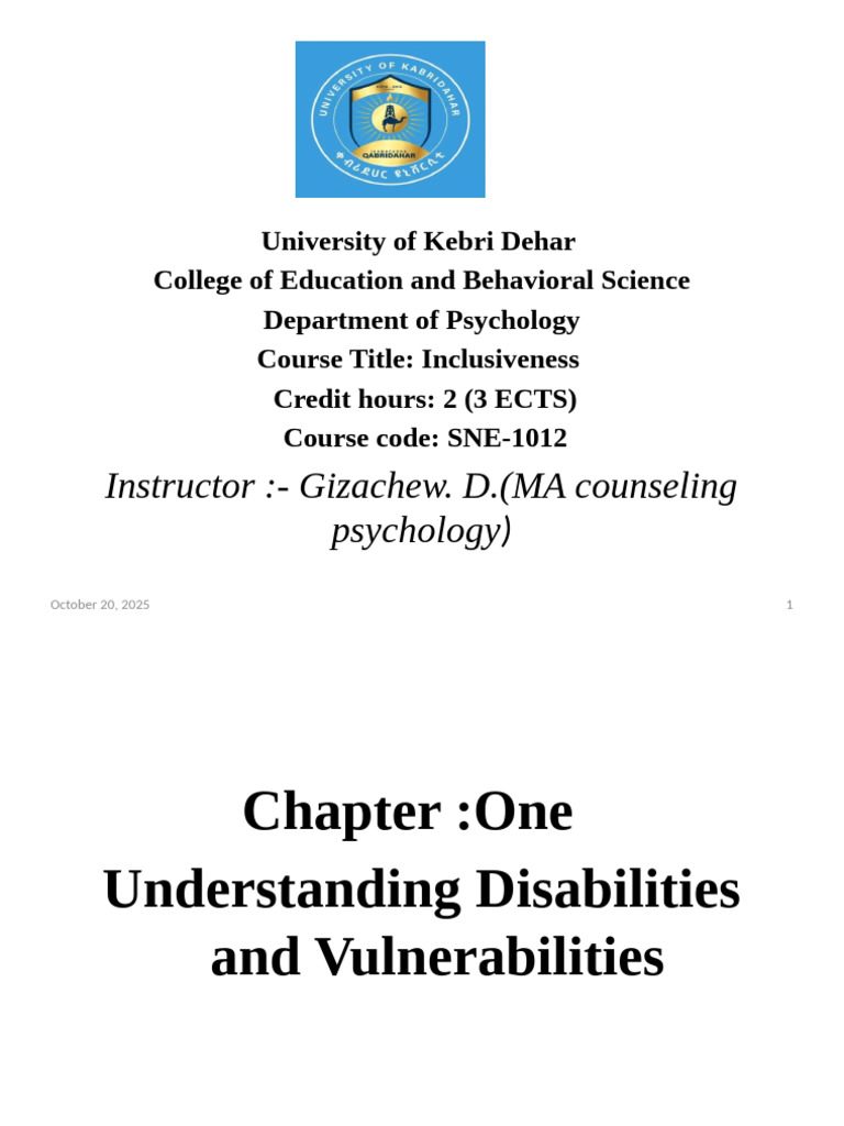 Inclusive Chapter 1-5 | PDF | Social Exclusion | Inclusion (Education)