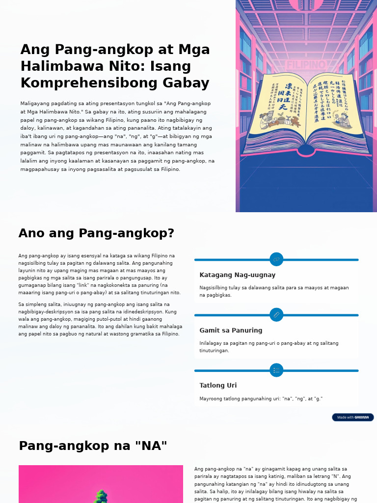 Ang Pang Angkop at Mga Halimbawa Nito Isang Komprehensibong Gabay | PDF