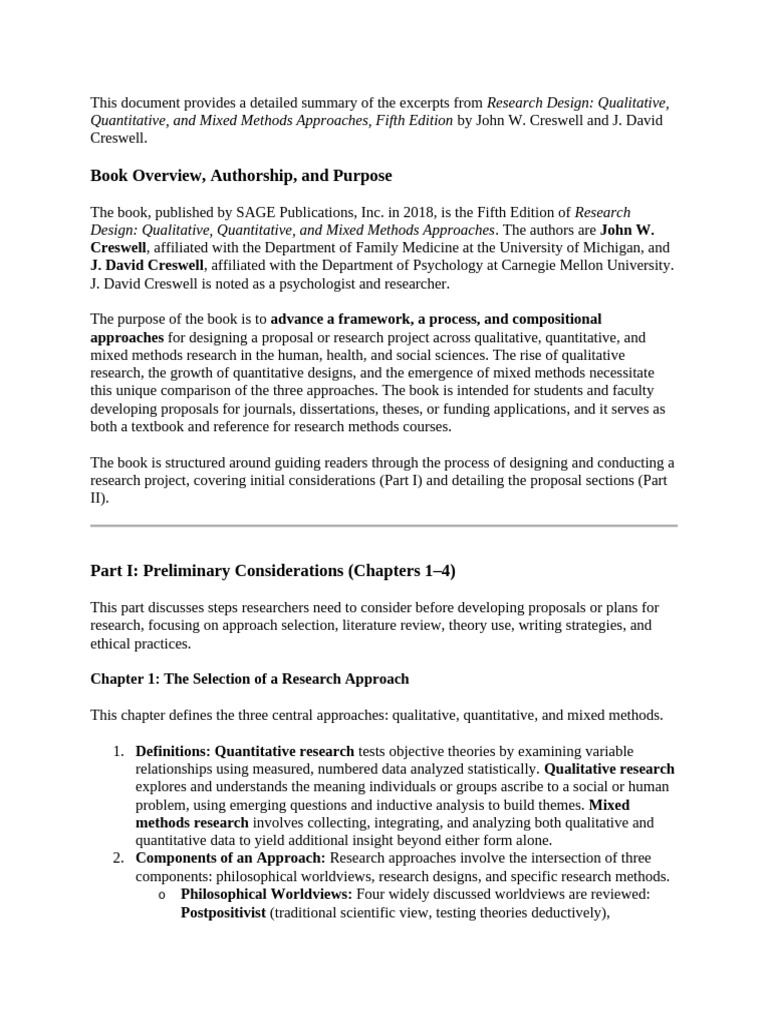 This Document Provides A Detailed Summary of The Excerpts From Research ...