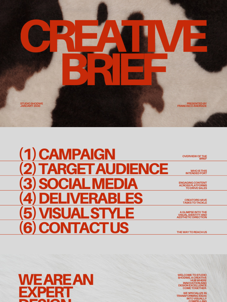 Modern Minimalist Design Studio Creative Brief Presentation | PDF ...