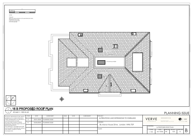16 B Proposed Roof Plan 03062024 | PDF