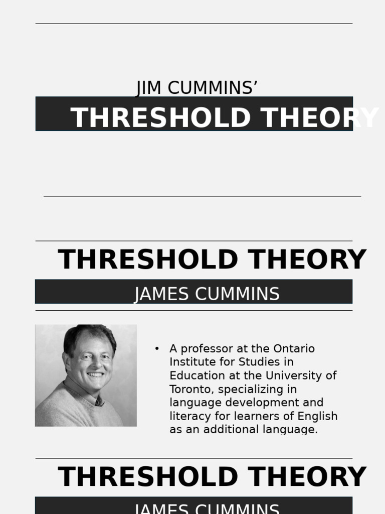 Understanding Cummins' Threshold Theory | PDF | Multilingualism ...