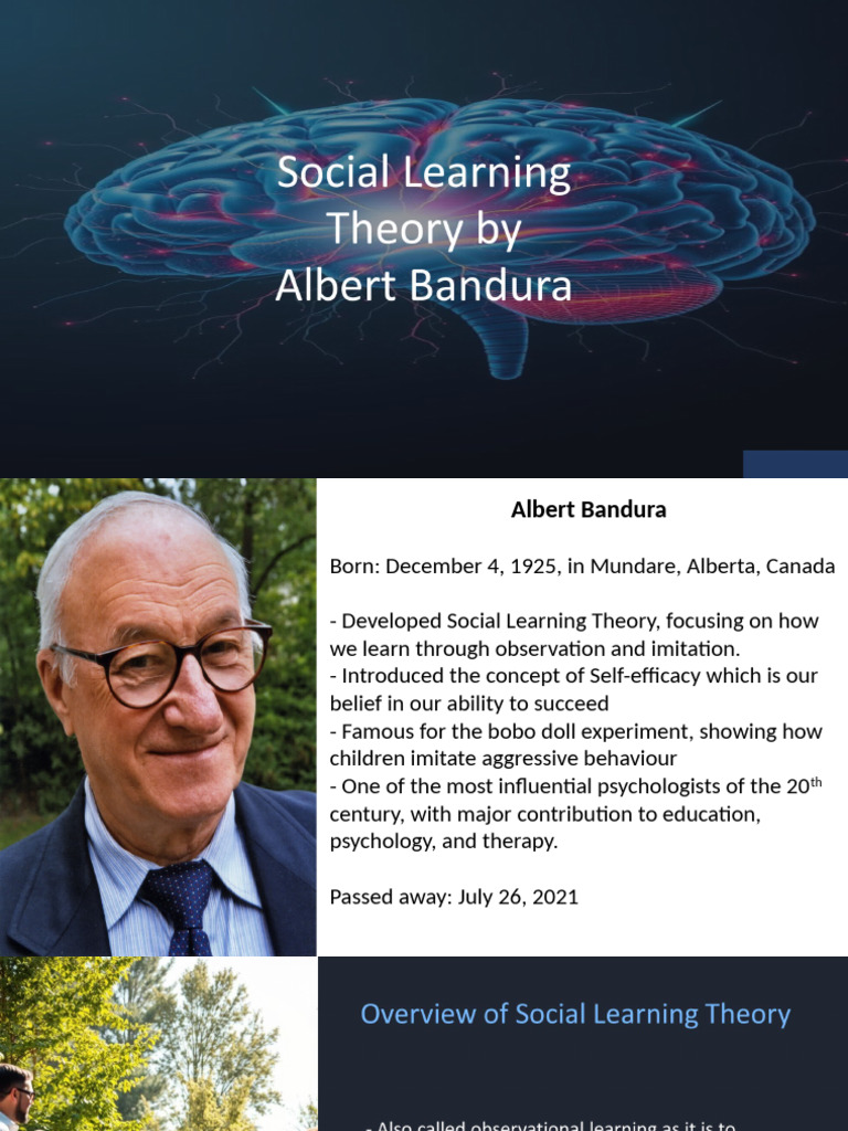 Albert Bandura's Social Learning Theory | PDF | Self Efficacy | Liberal ...