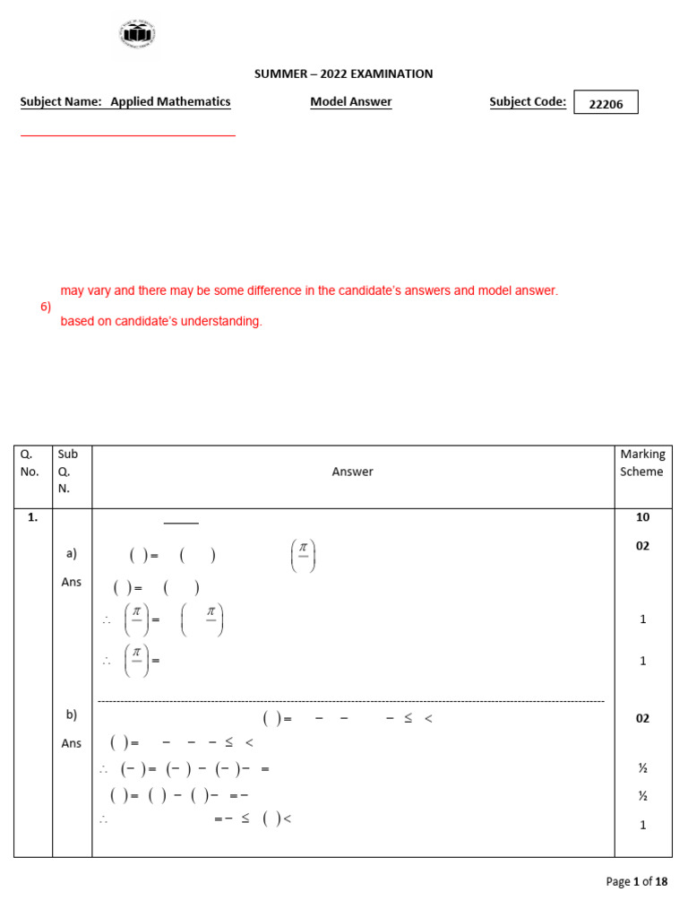 2022 Summer Model Answer Paper (Msbte Study Resources) | PDF | Slope ...