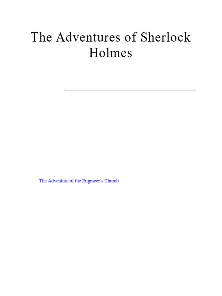 The Adventures of Sherlock Holmes 1 | PDF | A Scandal In Bohemia ...