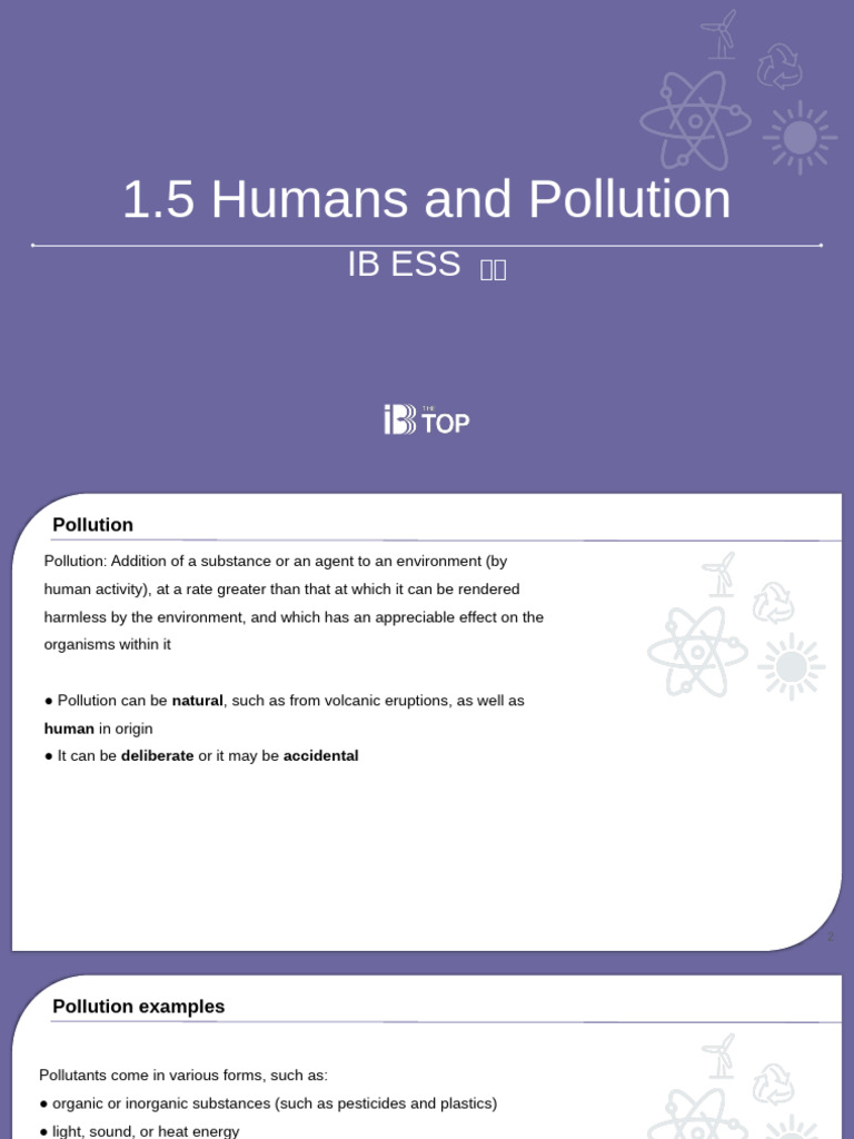 1.5 Humans and Pollution | PDF | Ddt | Natural Environment