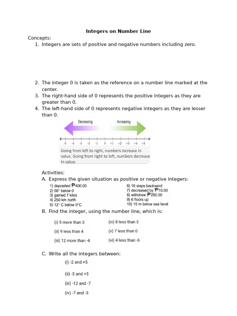 Introduction On Integers | PDF