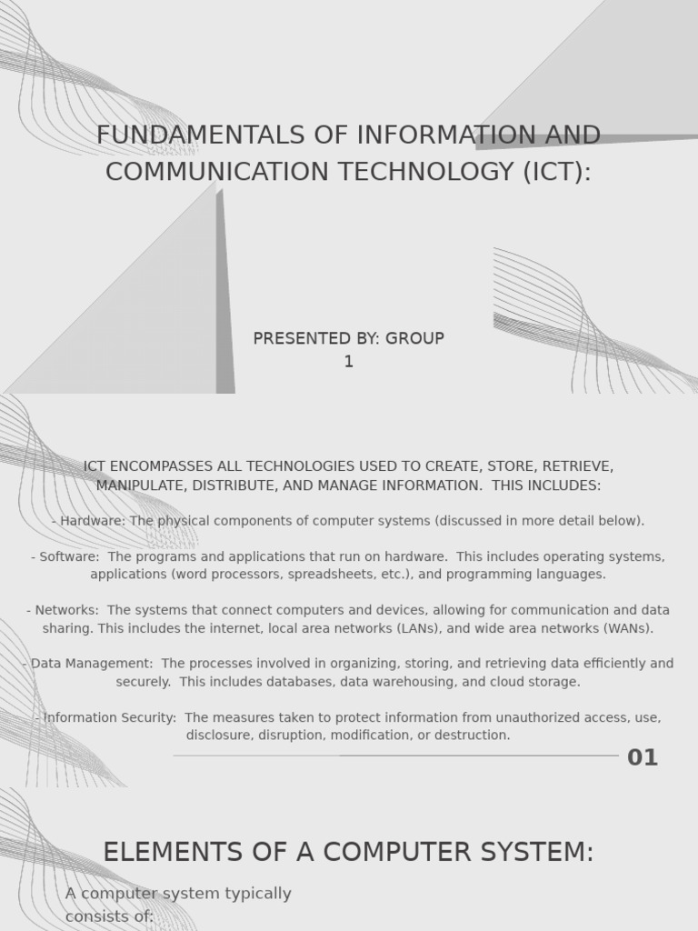 ICT Fundamentals Overview | PDF | Computer Data Storage | Operating System