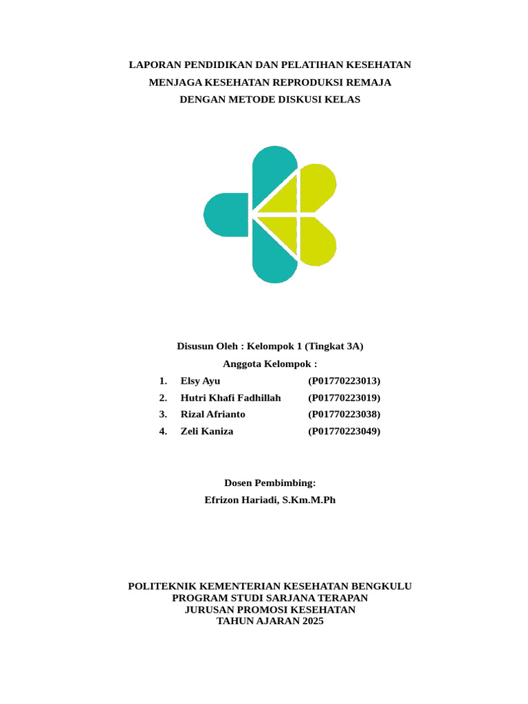 Kesehatan Reproduksi Remaja: Diskusi Kelas | PDF