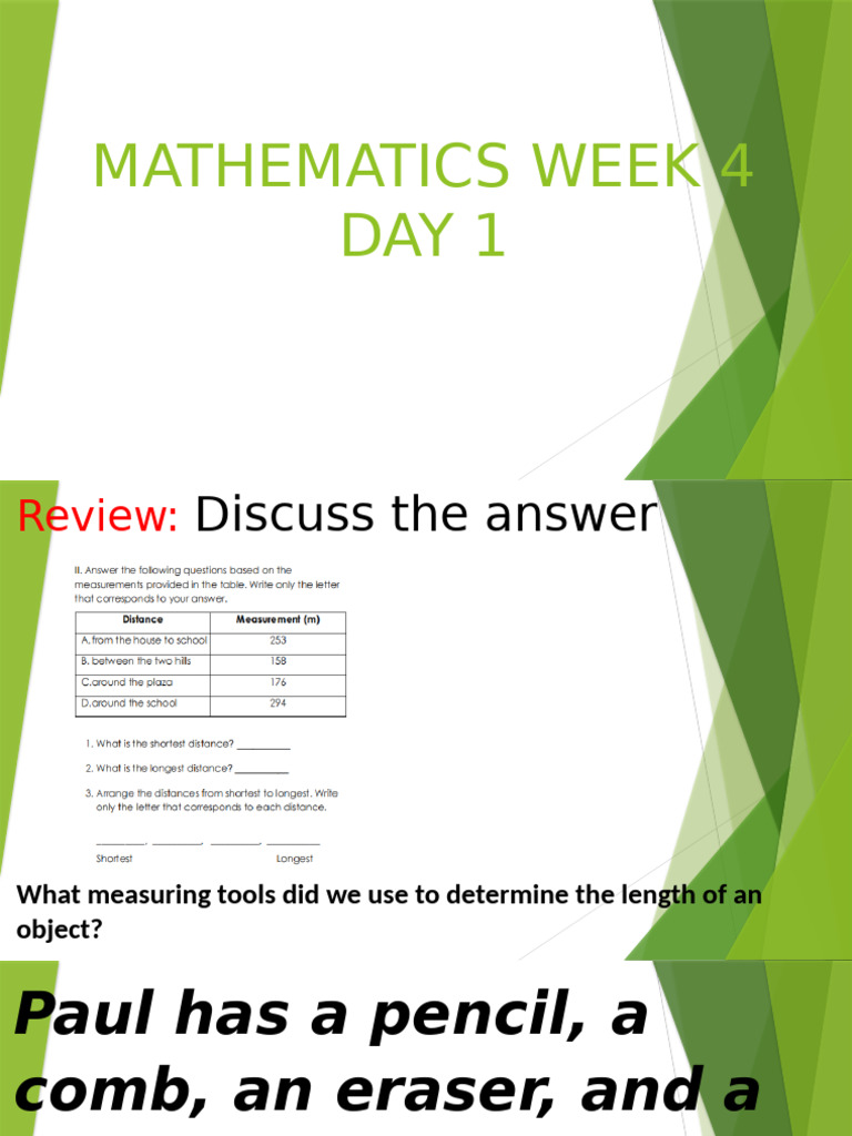 Math Week 4 q2 Day 1 5 | PDF