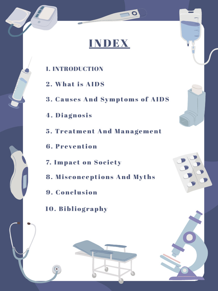 Blue Illustrated Health Page Border | PDF