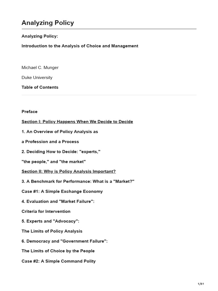 Analyzing Policy | PDF | Policy Analysis | Policy