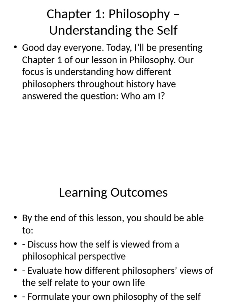 Exploring Philosophies of the Self | PDF
