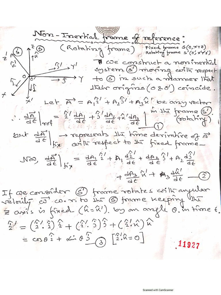 Non Inertial Frame | PDF